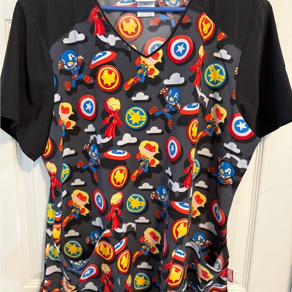 Marvel | Tops | Marvel Avengers Scrub Top | Poshmark